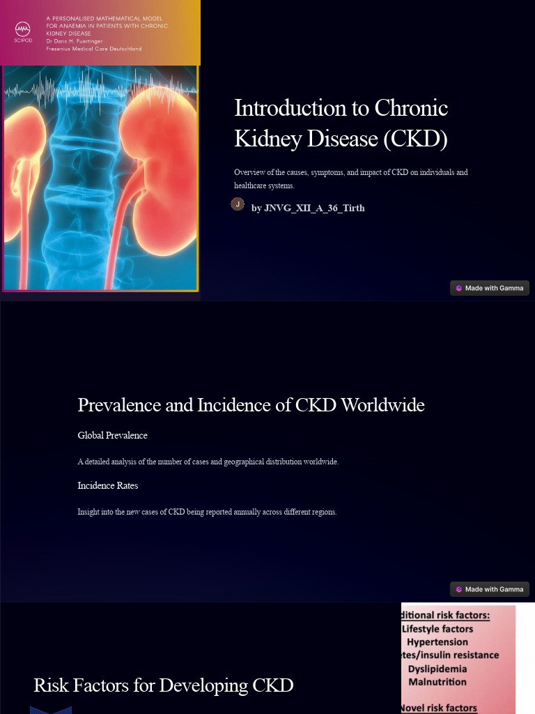 Introduction To Chronic Kidney Disease CKD | PDF