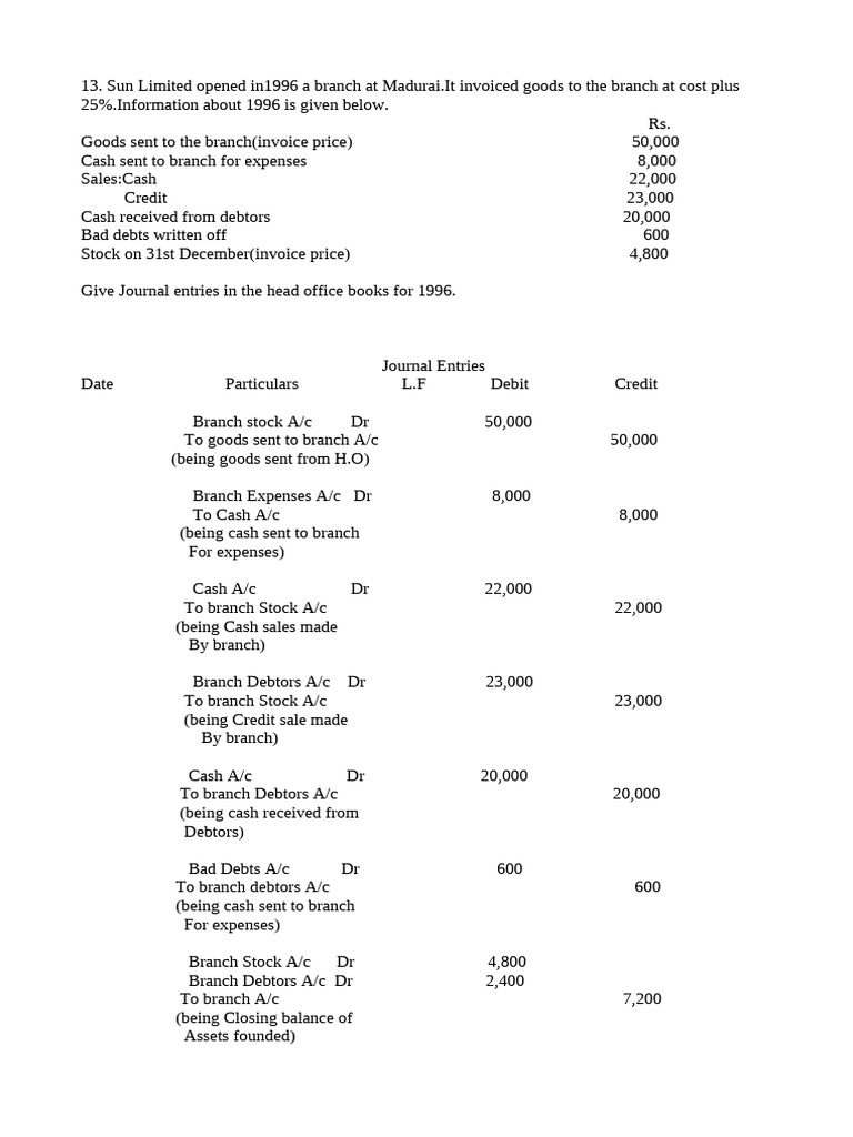 13,19 TH Sums | PDF | Debits And Credits | Financial Services