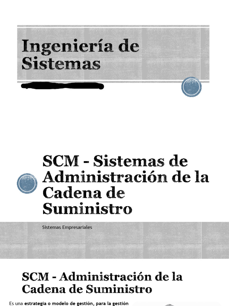 Sesion 15 - Sistemas Empresariales - SCM - ERP | PDF | Gestión de la ...