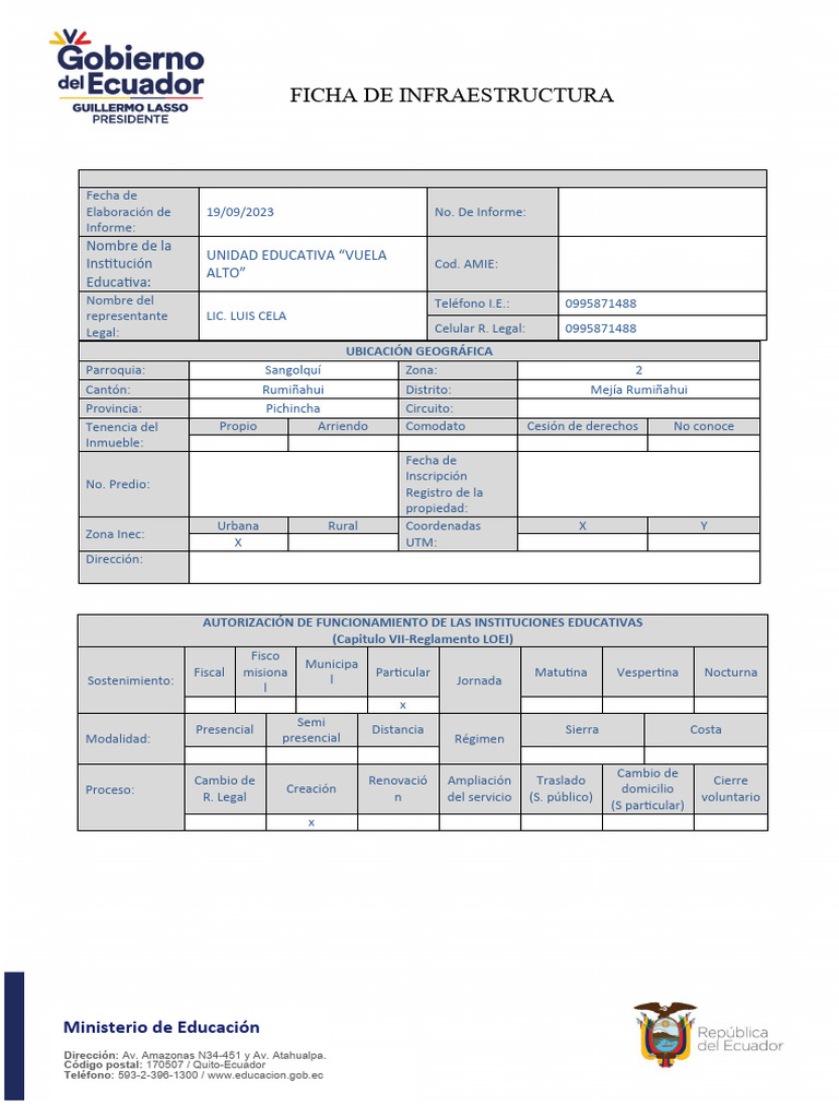 Ficha Infraestructura | PDF | Infraestructura | Baño
