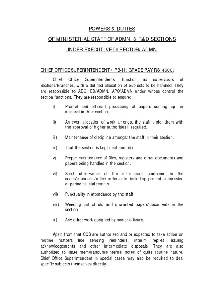 Duty List Admn BR | PDF | Computing