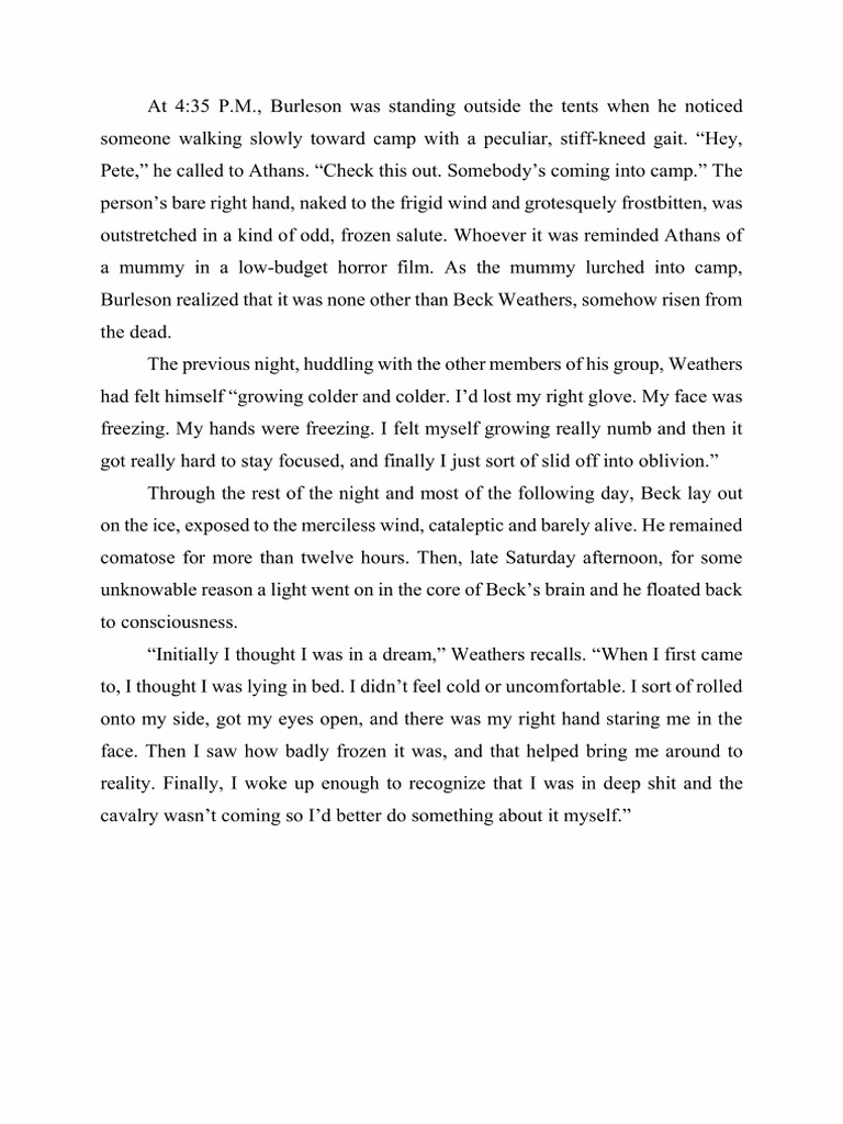 Beck Weathers 1 | PDF