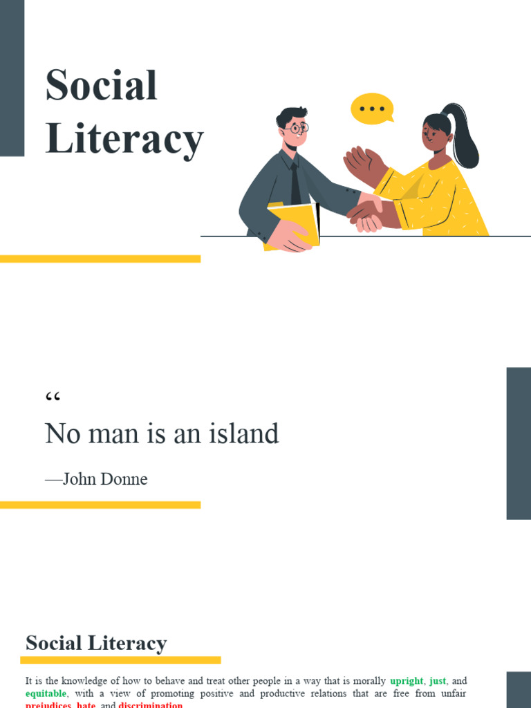 Social Literacy | PDF | Nonverbal Communication | Conversation