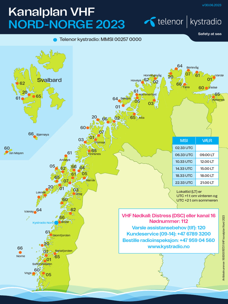 2023 VHF Kanalplan Nord Norge | PDF