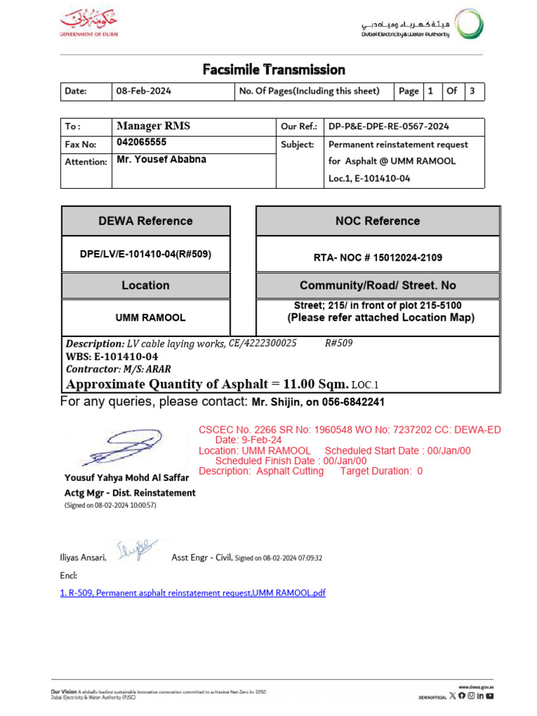 Facsimile Transmission: Manager RMS | PDF