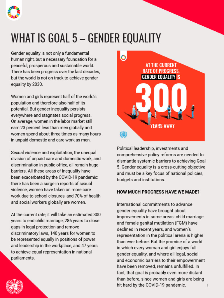Goal-5_Fast-Facts | PDF | Gender Studies | Gender Equality