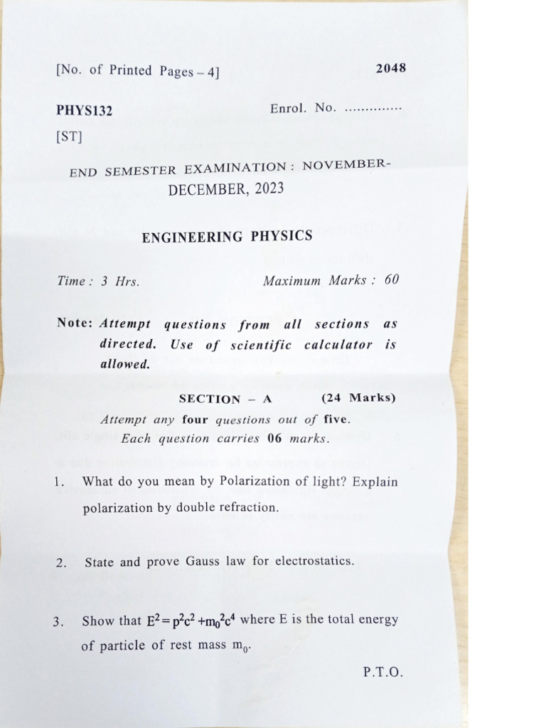 Physics Sample Paper | PDF