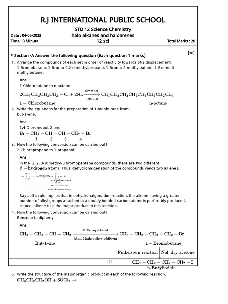 ch6 Solution | Download Free PDF | Alkane | Alkene