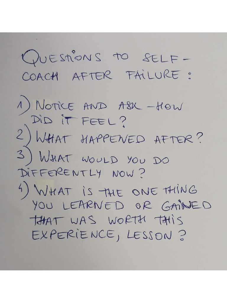 Questions to self-coach after failure | PDF