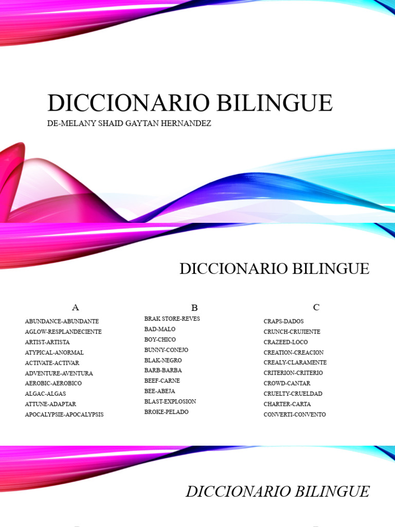 Diccionario Bilingüe Inglés-Español | PDF