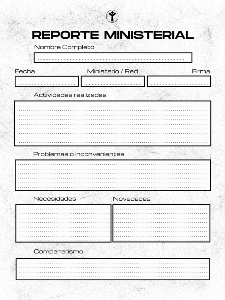 Hoja de Reporte Ministerial CDS | PDF