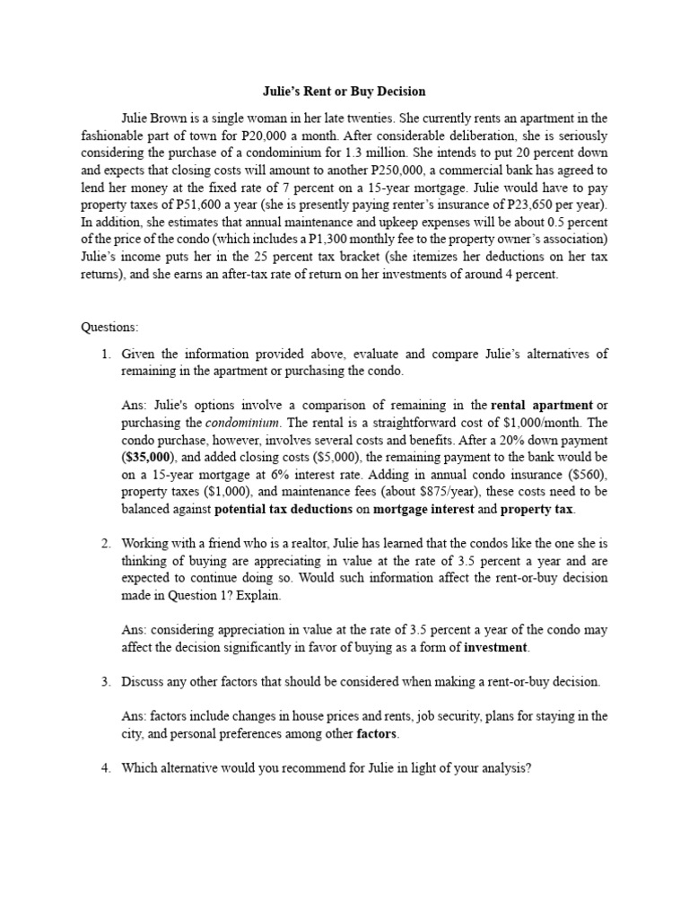 Case Study | PDF | Mortgage Loan | Condominium