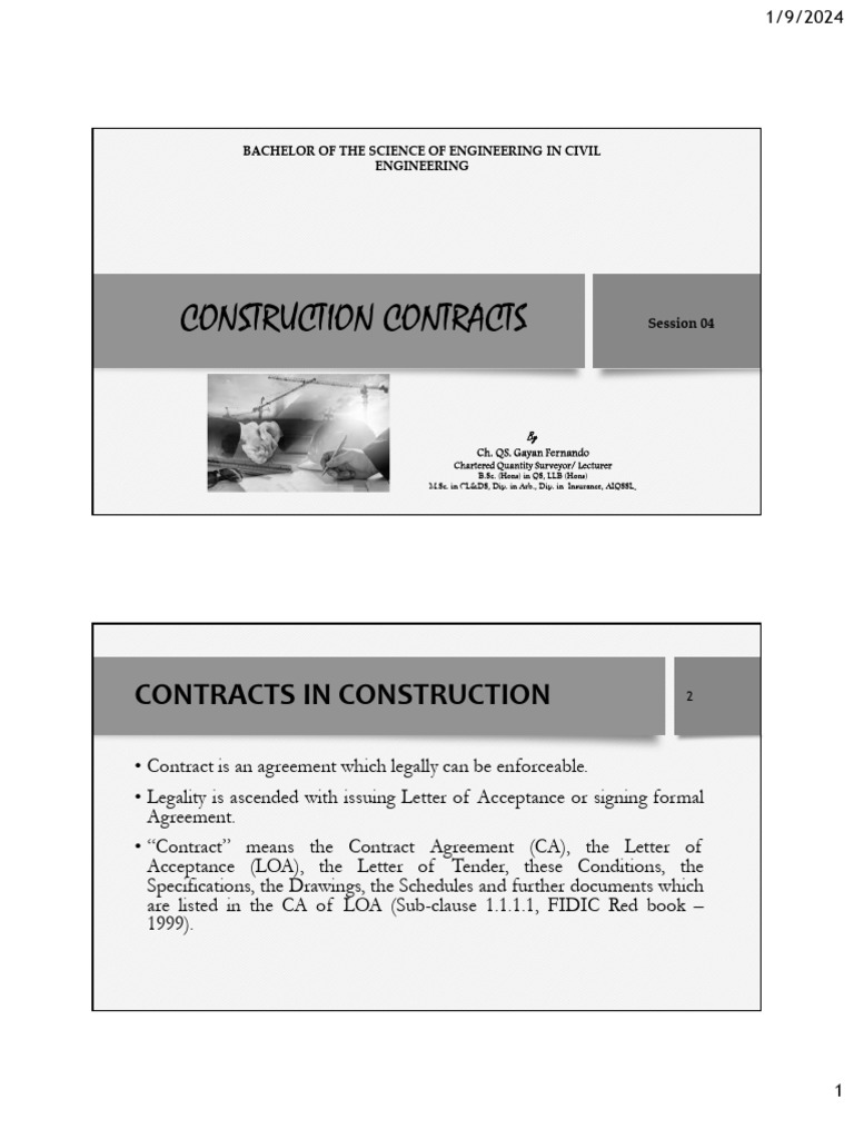 Construction Contracts | PDF | Economies | Justice