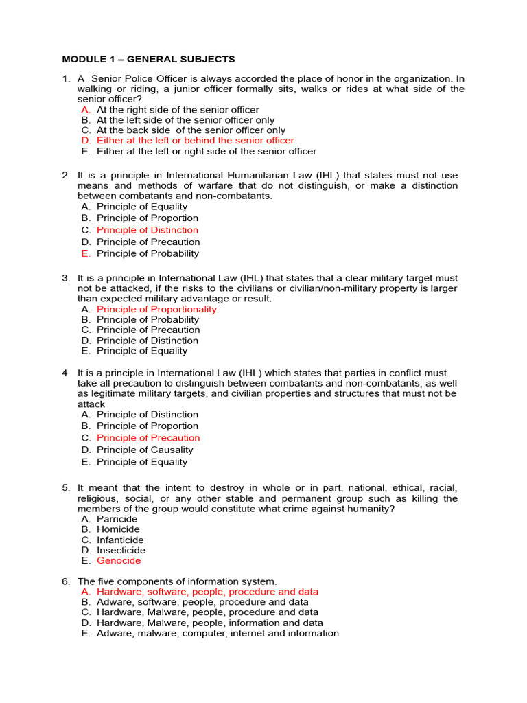 Comprehensive Examination Pdf Leadership Crime Scene