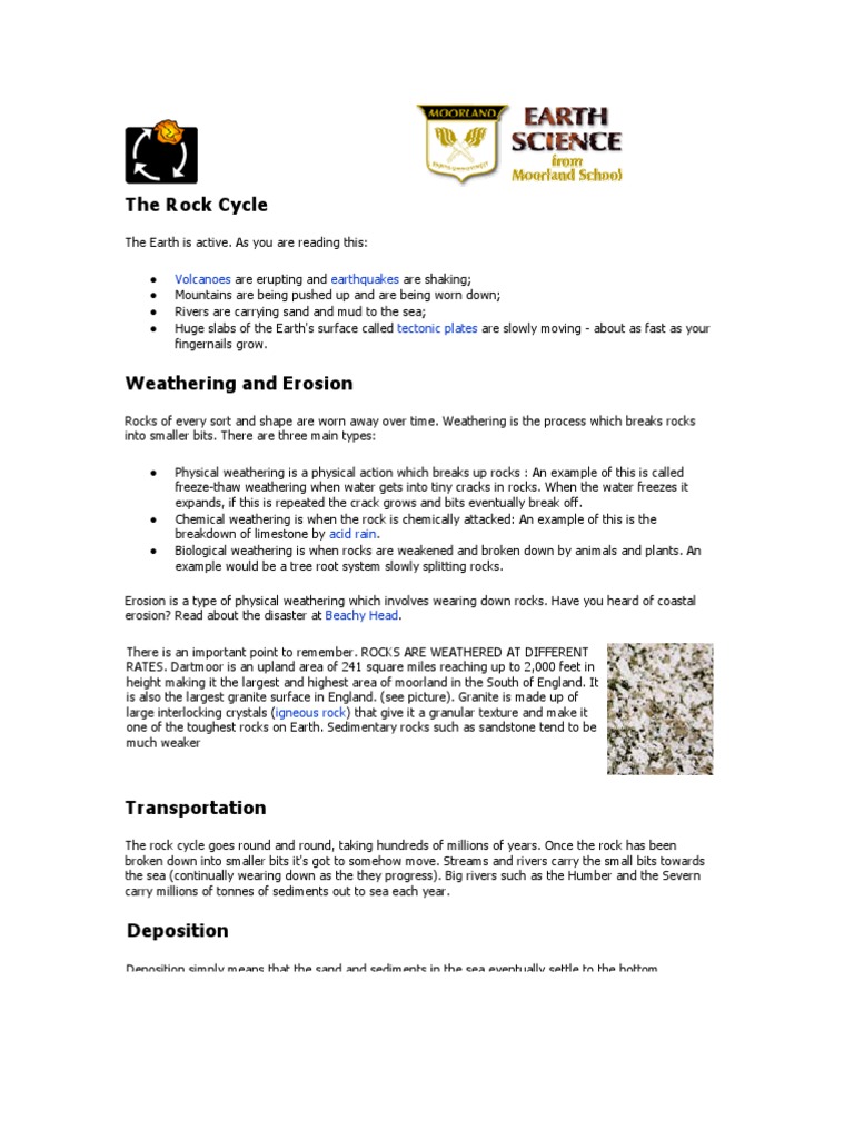 The Rock Cycle Explained | PDF | Rock (Geology) | Igneous Rock