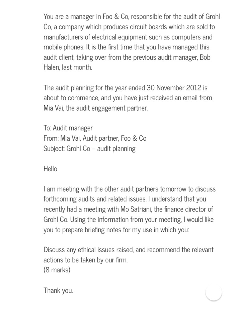 ACCA AAA (UK) Past Papers - B1bf. Typical Threats - ACOWtancy Textbook ...