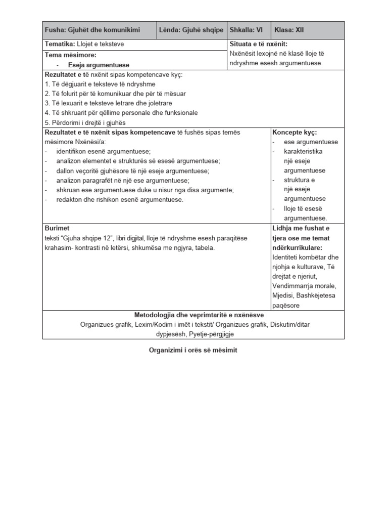 Ese Argumentuese Ditari | PDF