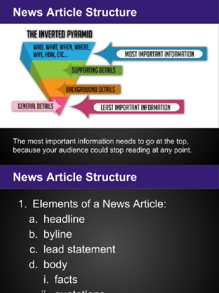 Basic News Article Structure | PDF