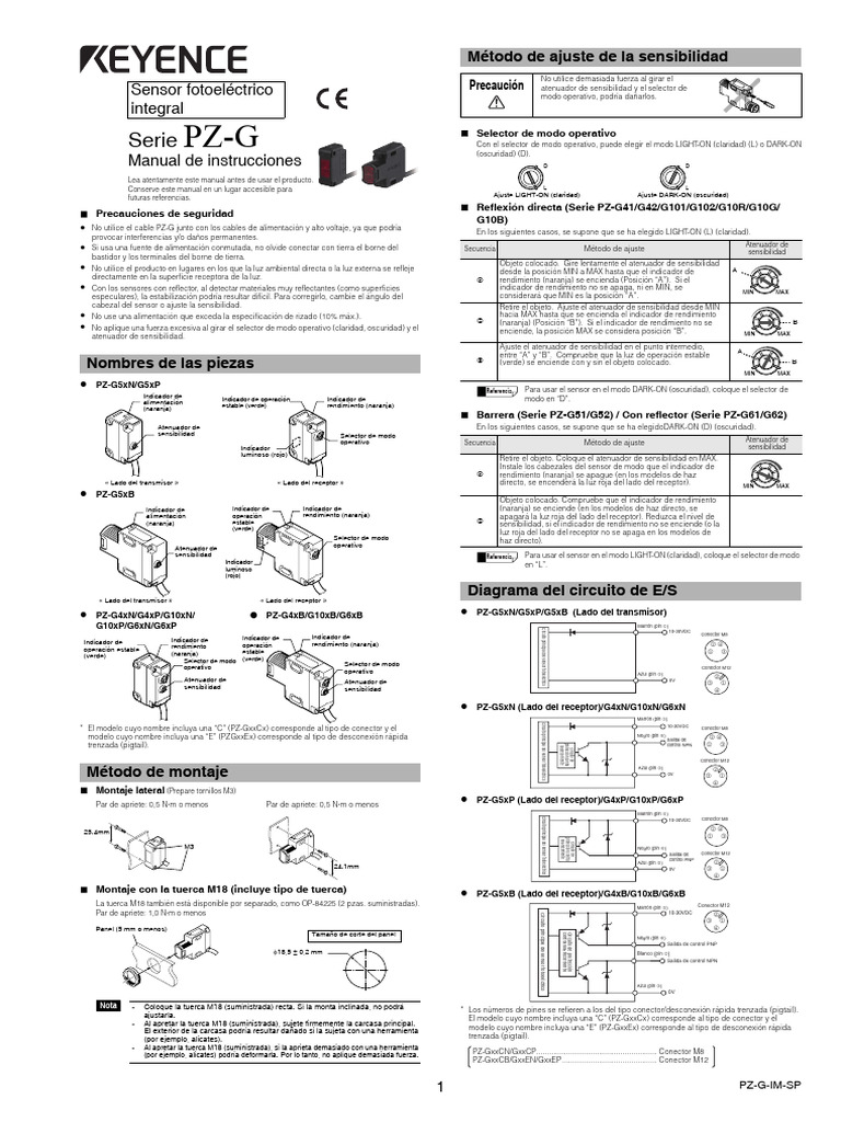 Manual Fotocèlula Keyence Pdf Diodo Emisor De Luz Conector Eléctrico