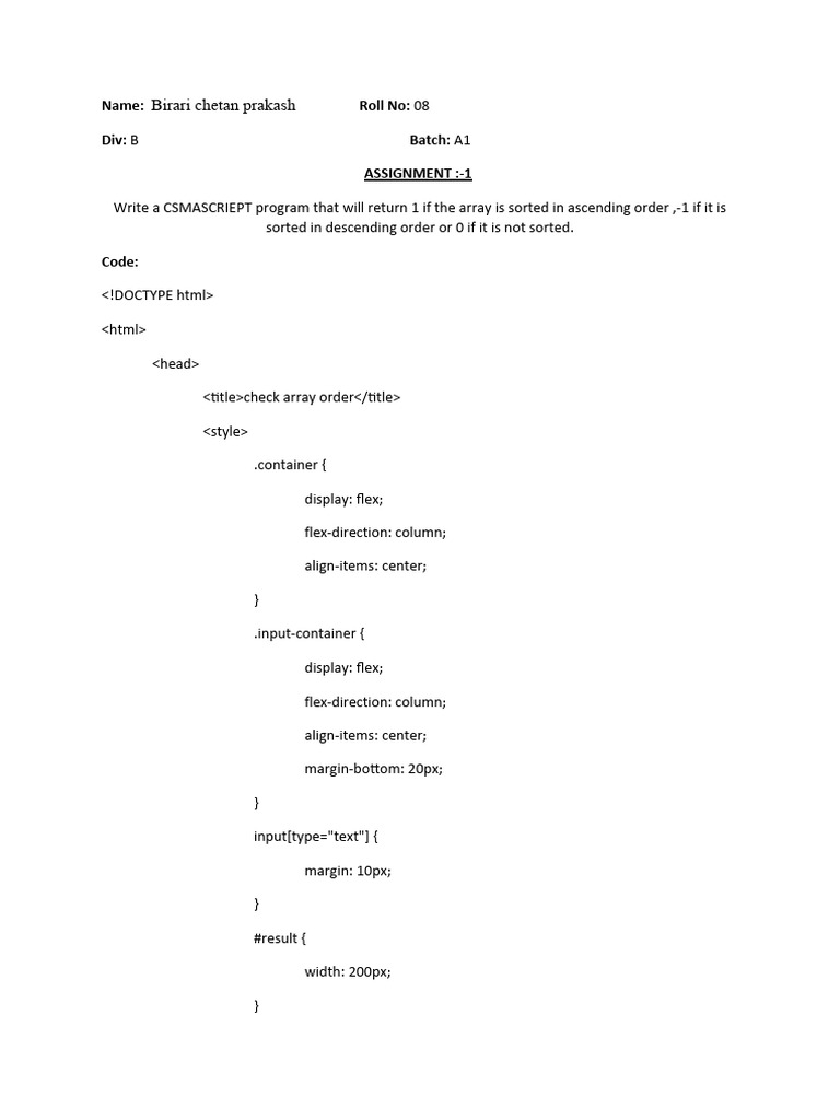 Assignment 1 | PDF | Computing | Computer Programming Assignment 1 | PDF | Computing | Computer Programming