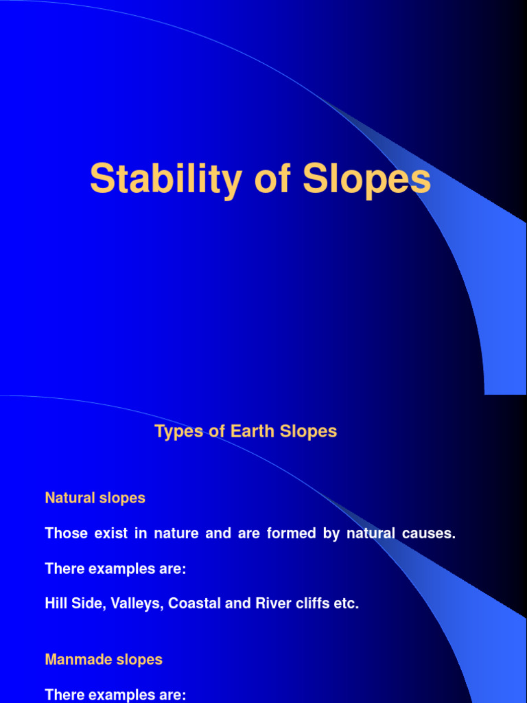 Stability of Slopes | PDF | Soil Mechanics | Circle