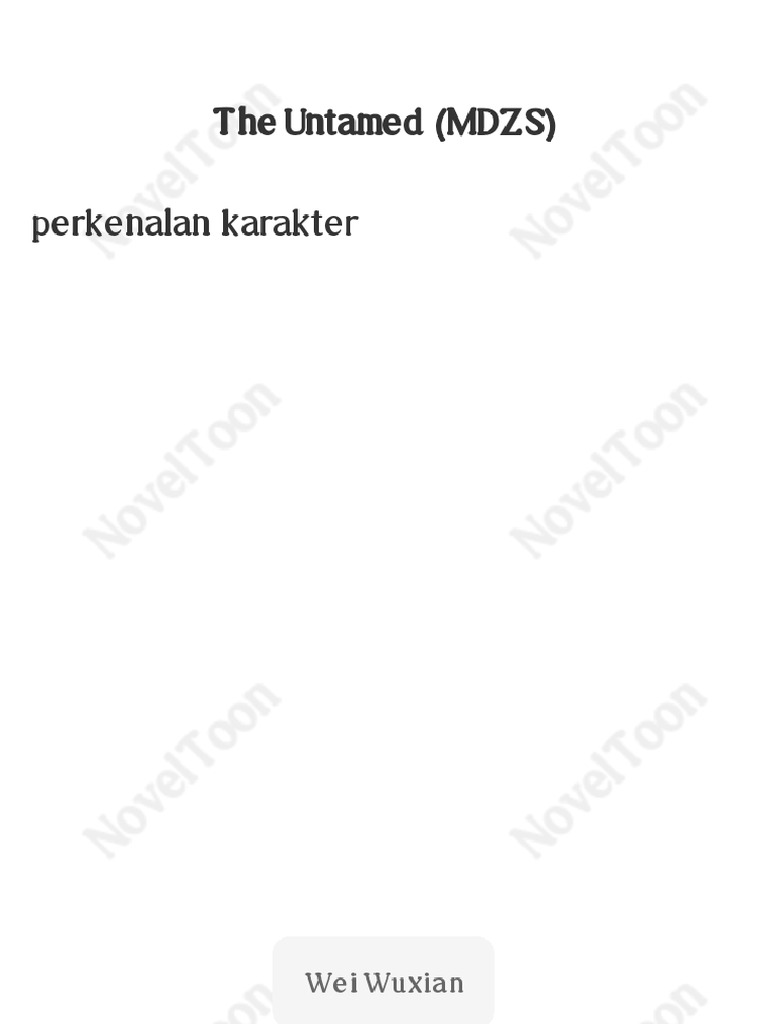 The Untamed (MDZS) | PDF
