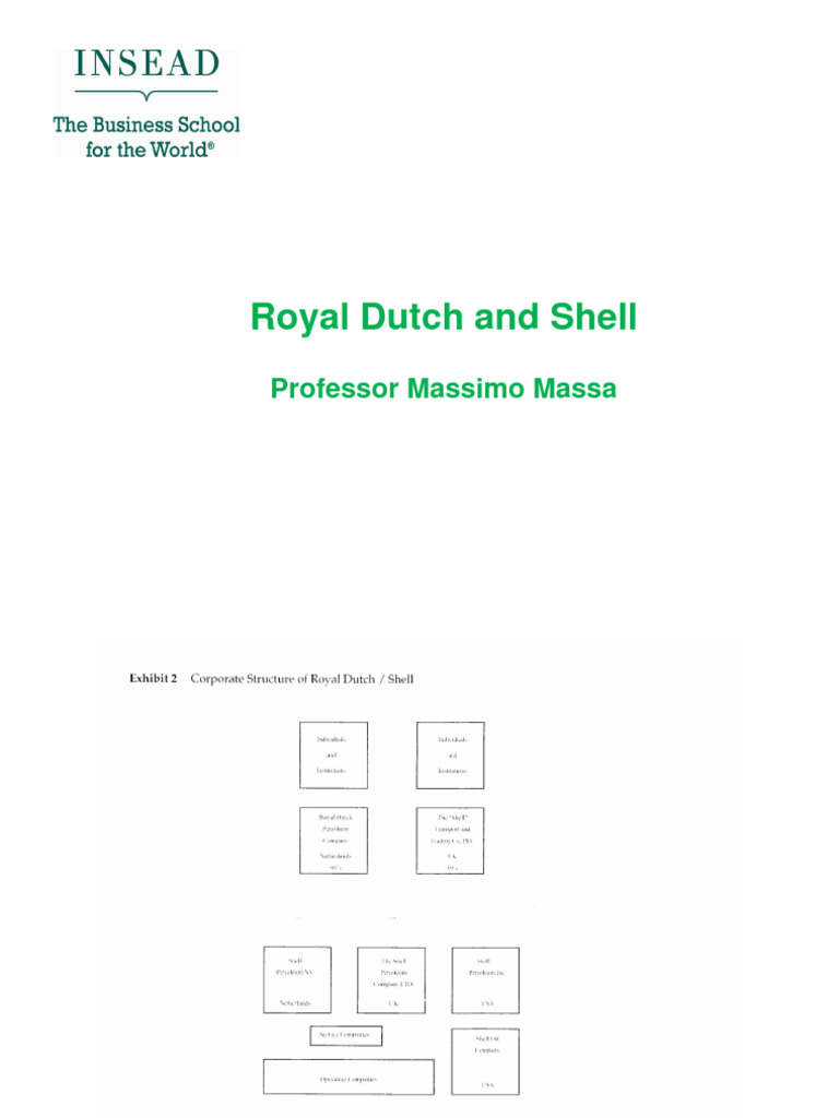 Royal Dutch Shell Ownership Analysis | PDF | Arbitrage | Stocks