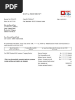 This Is An Electronically Generated Duplicate Premium Receipt and Does ...