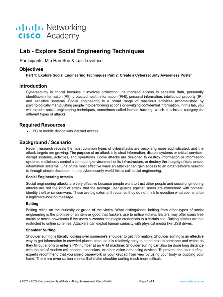 Lovotrico & Soe - Social Engineering Techniques | PDF | Phishing | Social Engineering (Security)