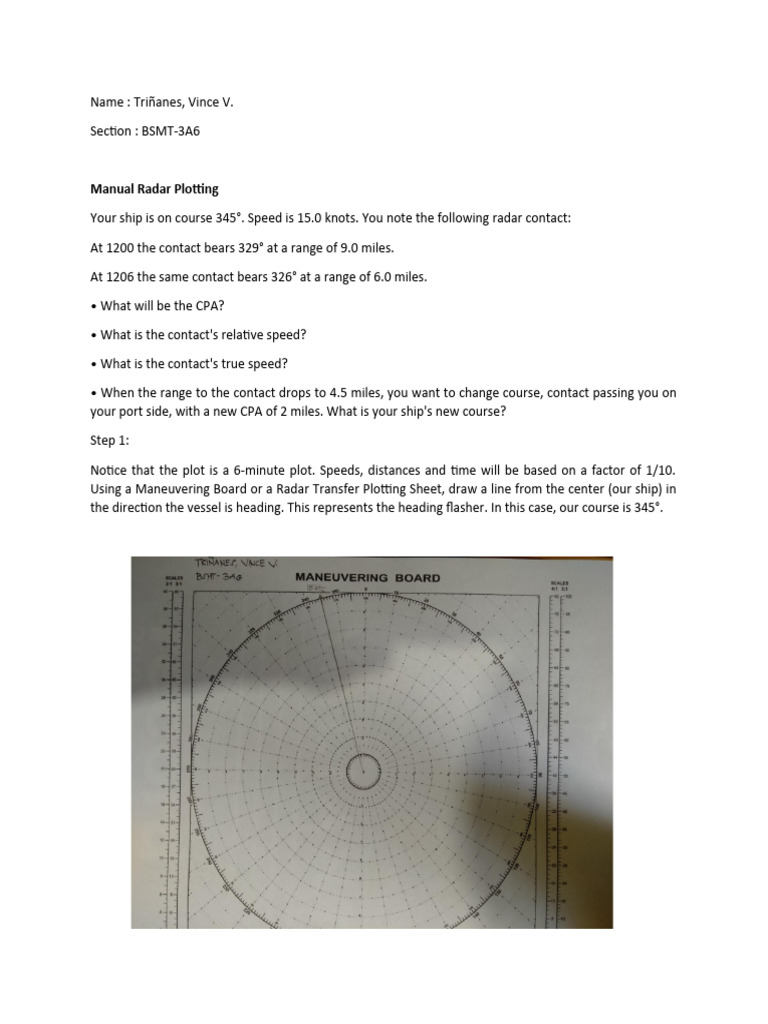 Manual Radar Plotting | PDF | Speed | Triangle