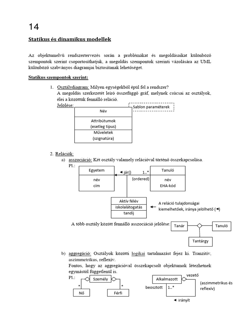 14 Statikus És Dinamikus Modellek Boldizsár Szilárd 2010 | PDF