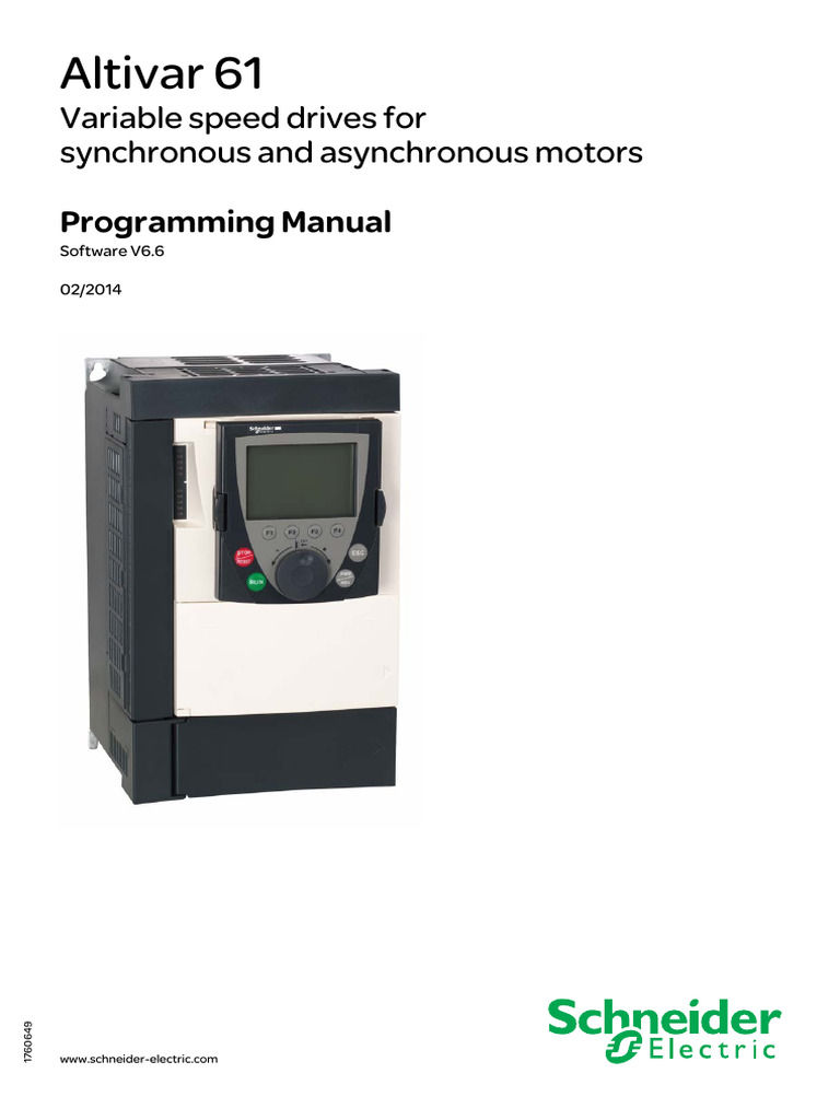 ATV61 Programming Manual Overview | PDF | Menu (Computing) | Computer ...