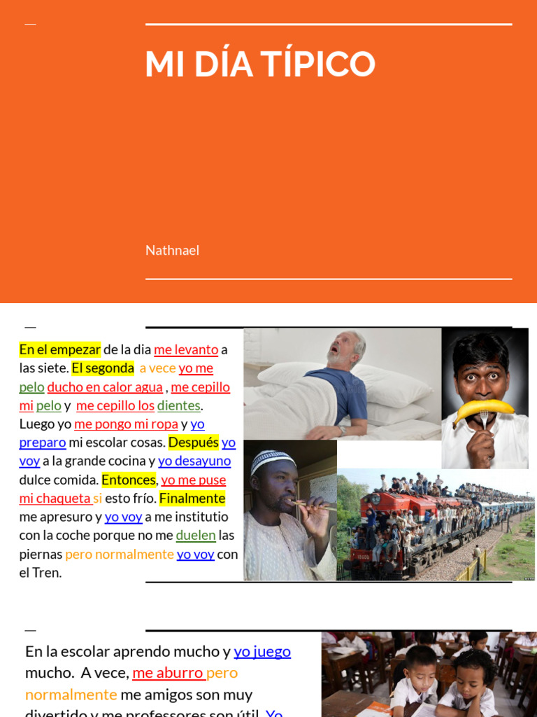 Un Día Típico de Nathnael | PDF