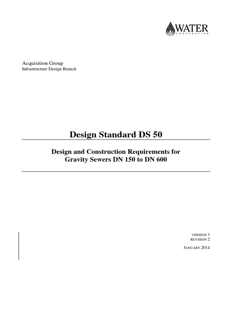 DS 50 - Ver 1 Rev 2 Jan 2014 | PDF | Pipe (Fluid Conveyance) | Sanitary ...