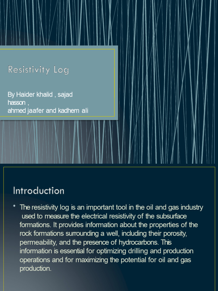 Resistivity Log | PDF | Applied And Interdisciplinary Physics ...