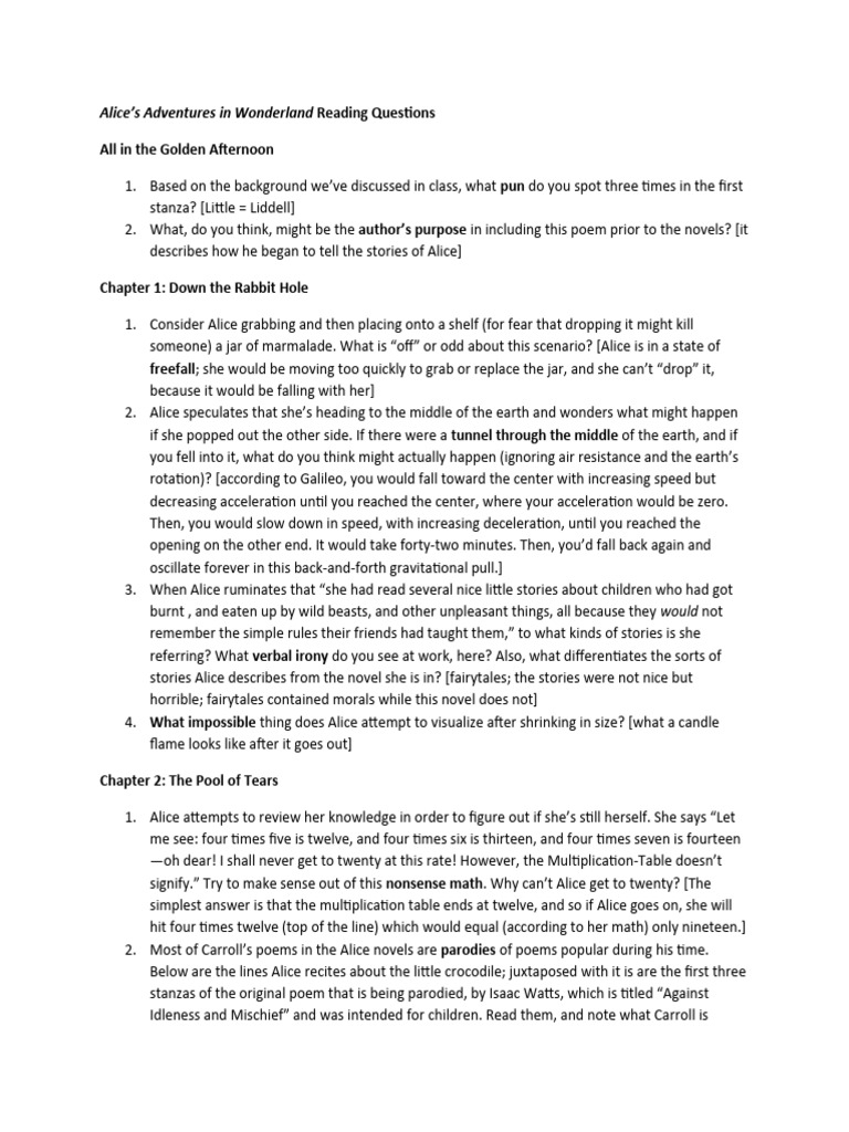 All in The Golden Afternoon: Alice's Adventures in Wonderland Reading ...