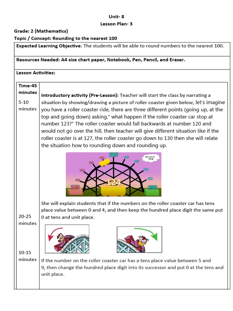 Rounding to the Nearest 100 Lesson Plan | PDF | Learning | Cognition
