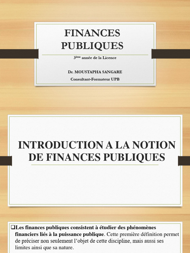 Cours Finance Publique l3 Upb | PDF | Prêts | Fonds monétaire international