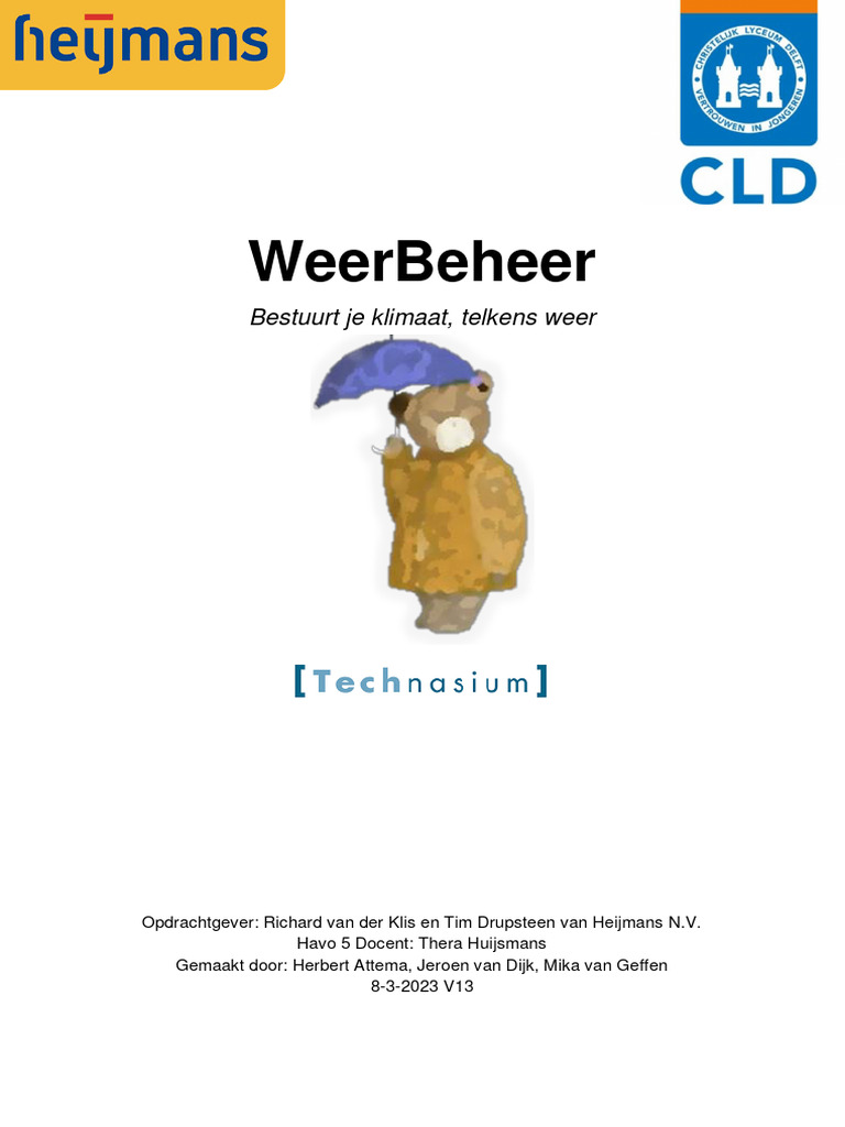 O&O Meesterproef Eindverslag Weerbeheer | PDF