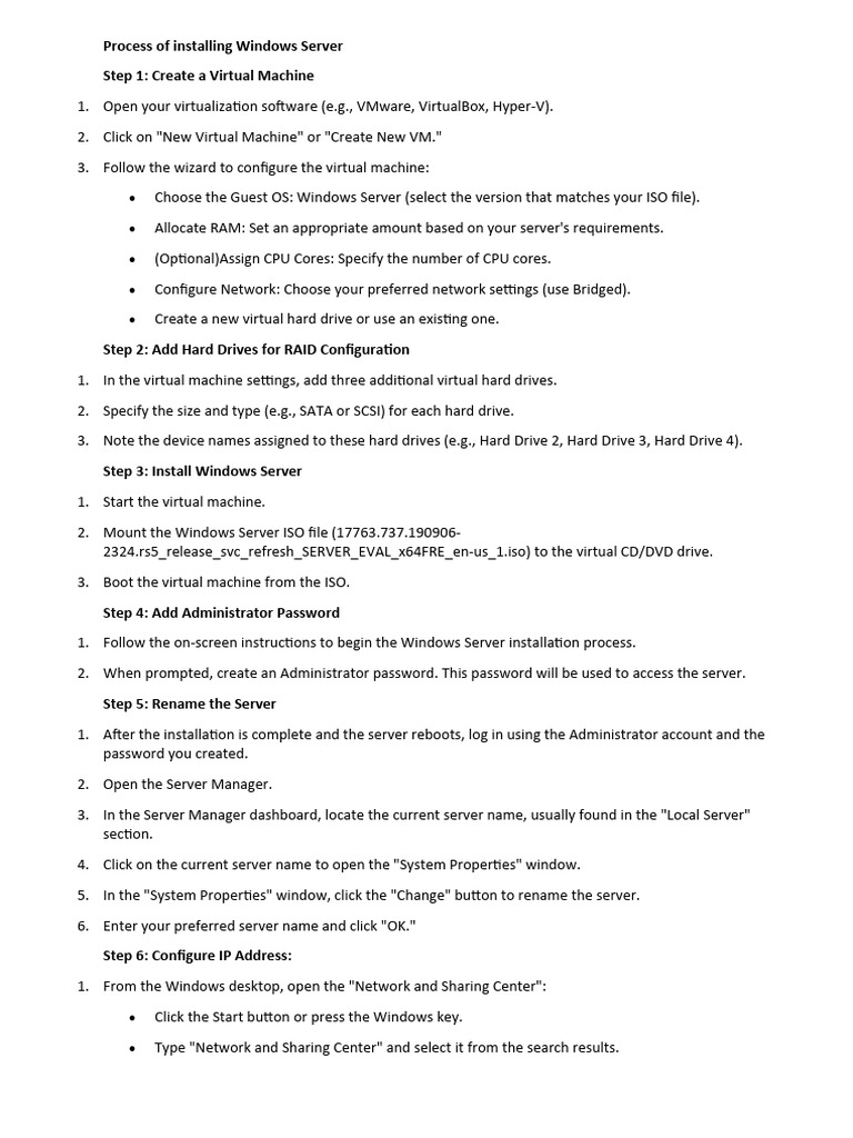 Windows Server Installation Guide | PDF | Domain Name System | Ip Address