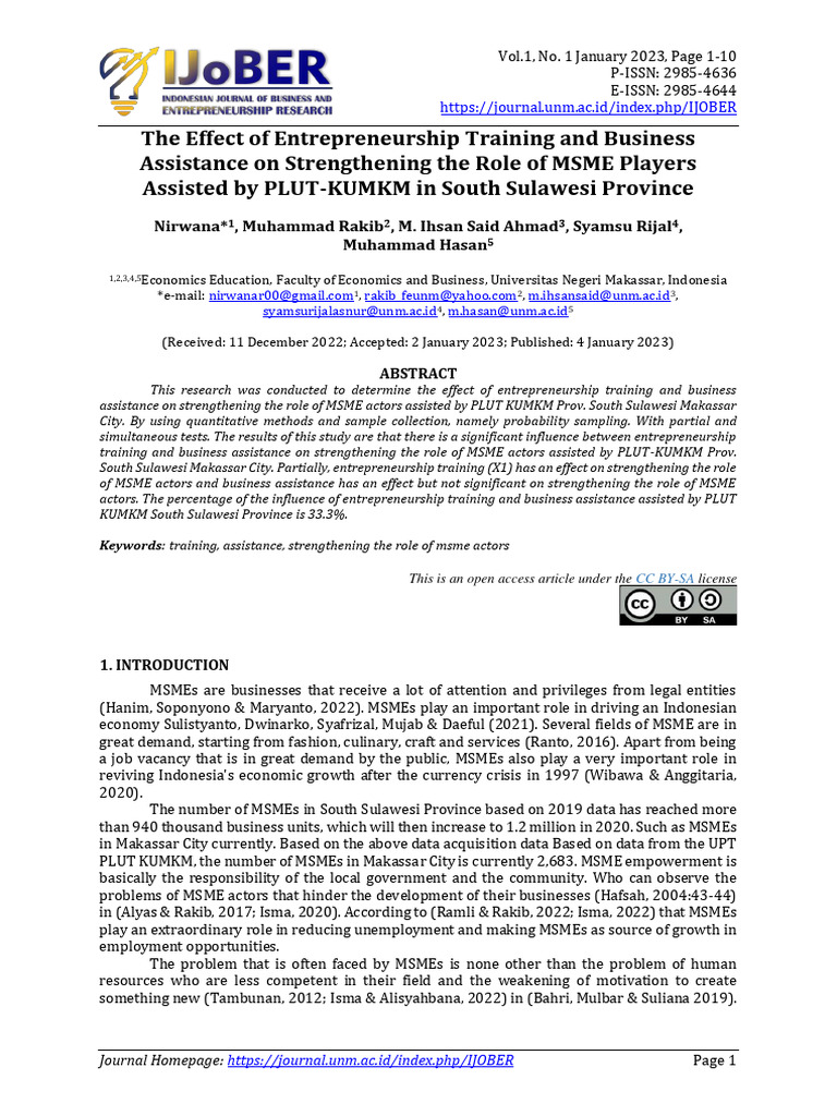 Kewirus, Training, Business Assistance | PDF | Regression Analysis | Multicollinearity