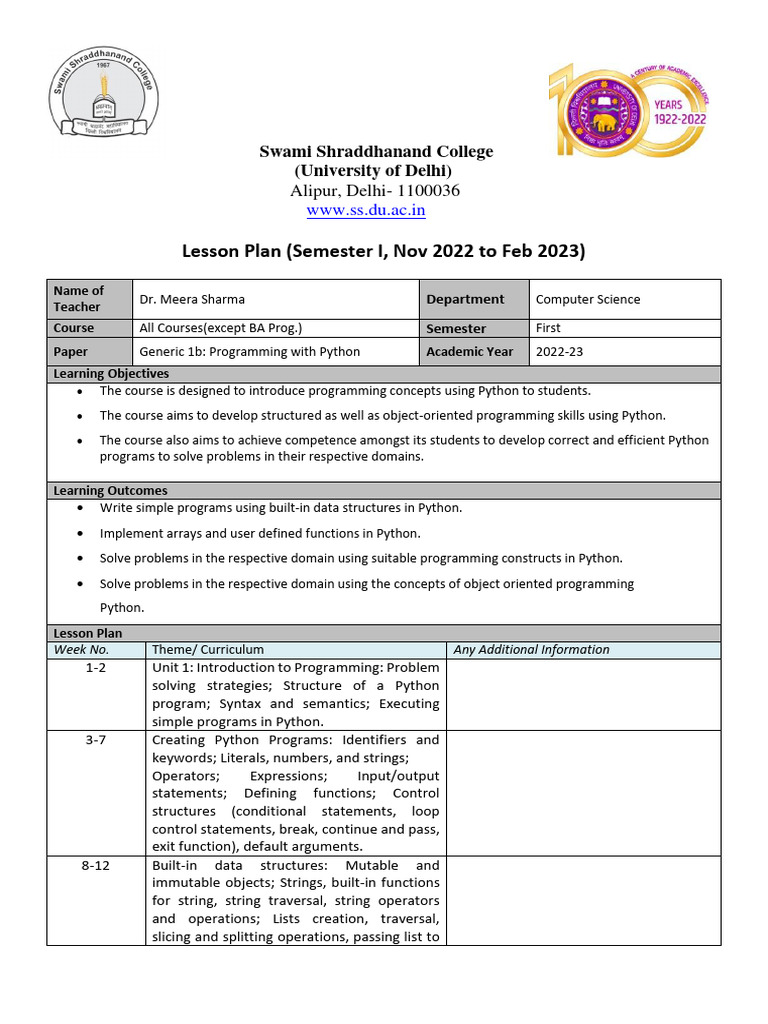 Lesson Plans Em 1 | PDF | C++ | Spreadsheet