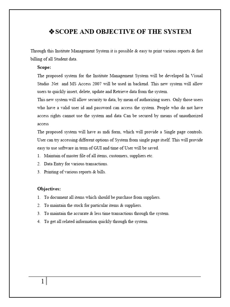 Institute Management System Overview | PDF | Computer Hardware | System