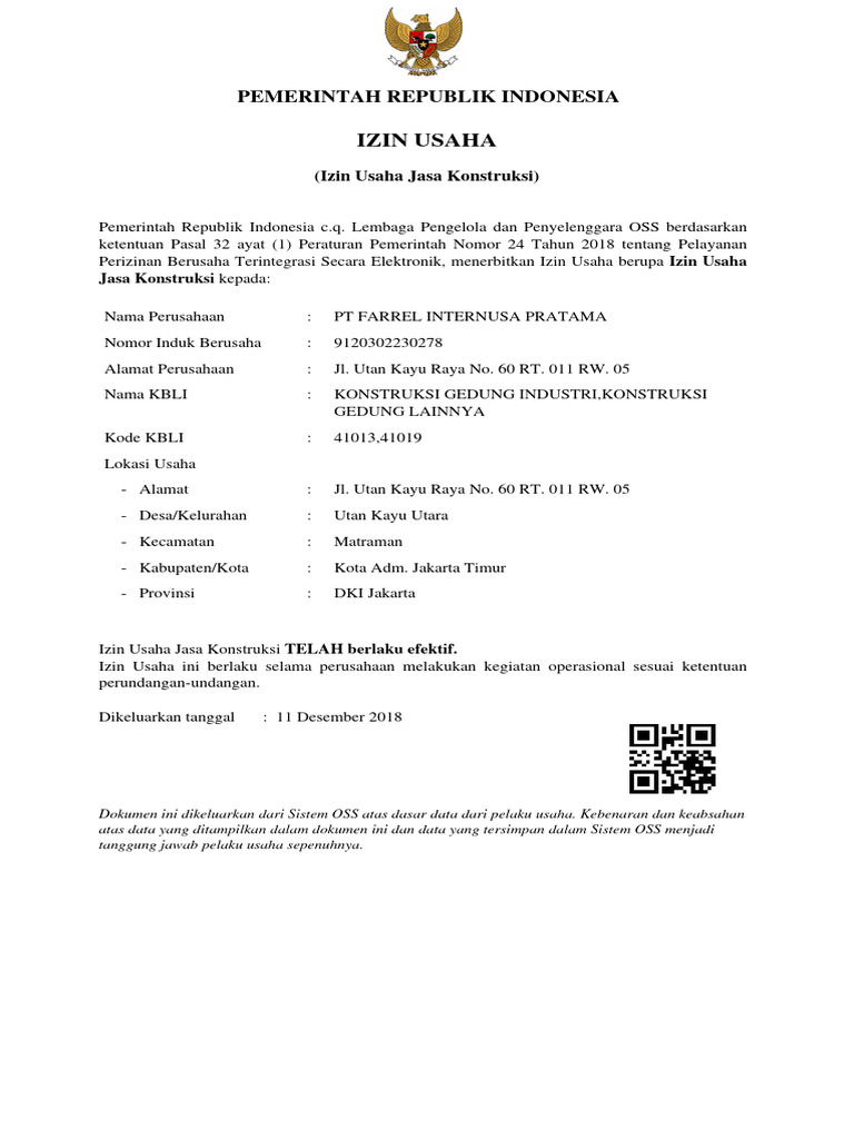 A. Surat Izin Usaha Jasa Konstruksi (SIUJK) | PDF