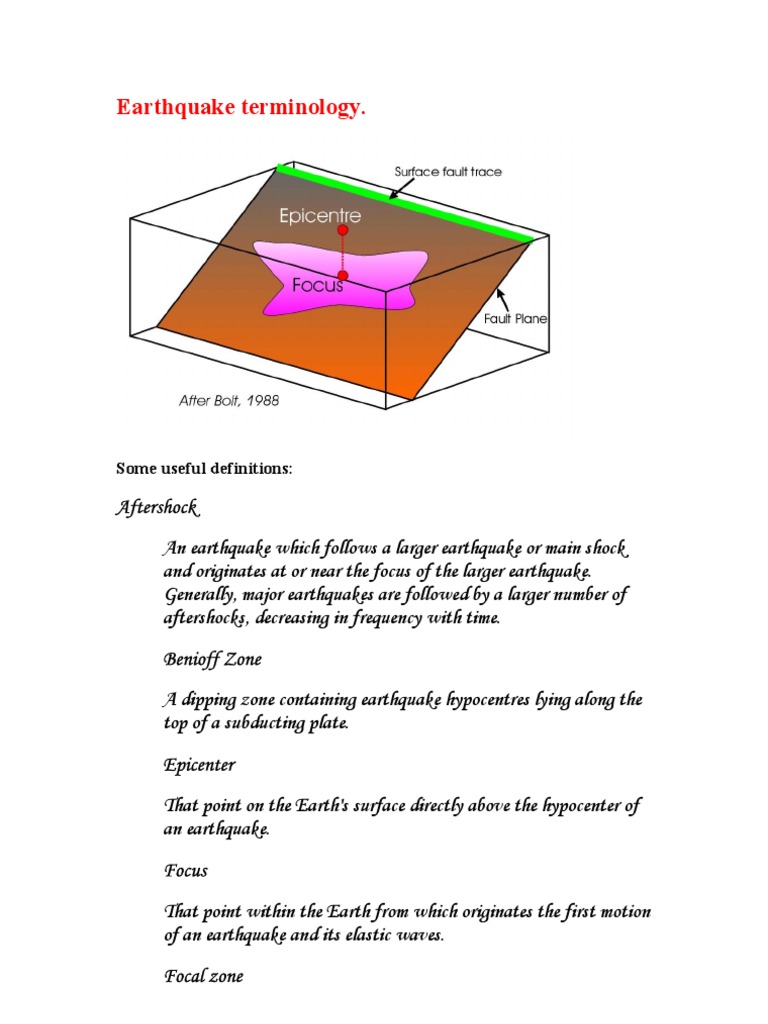 Essential Earthquake Terminology Guide | PDF