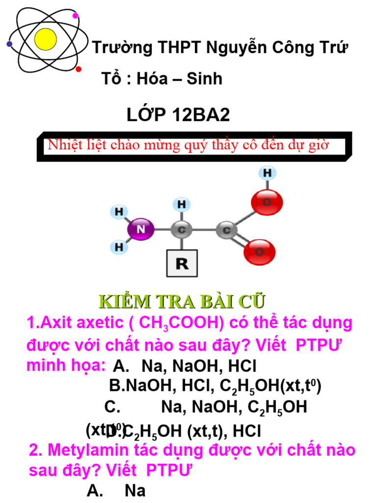 Bai 10 Amino Axit Có Flash Thí Nghiệm | PDF