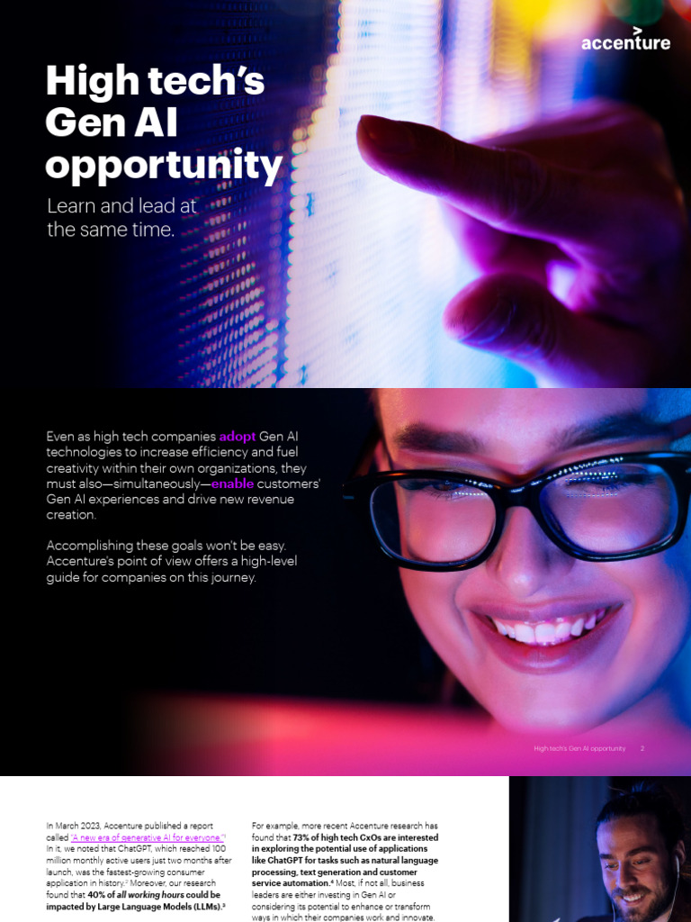 Accenture Gen AI For High Tech TL | PDF | Artificial Intelligence ...