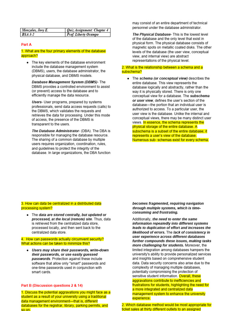 CIS Reviewer | PDF | Databases | Relational Database
