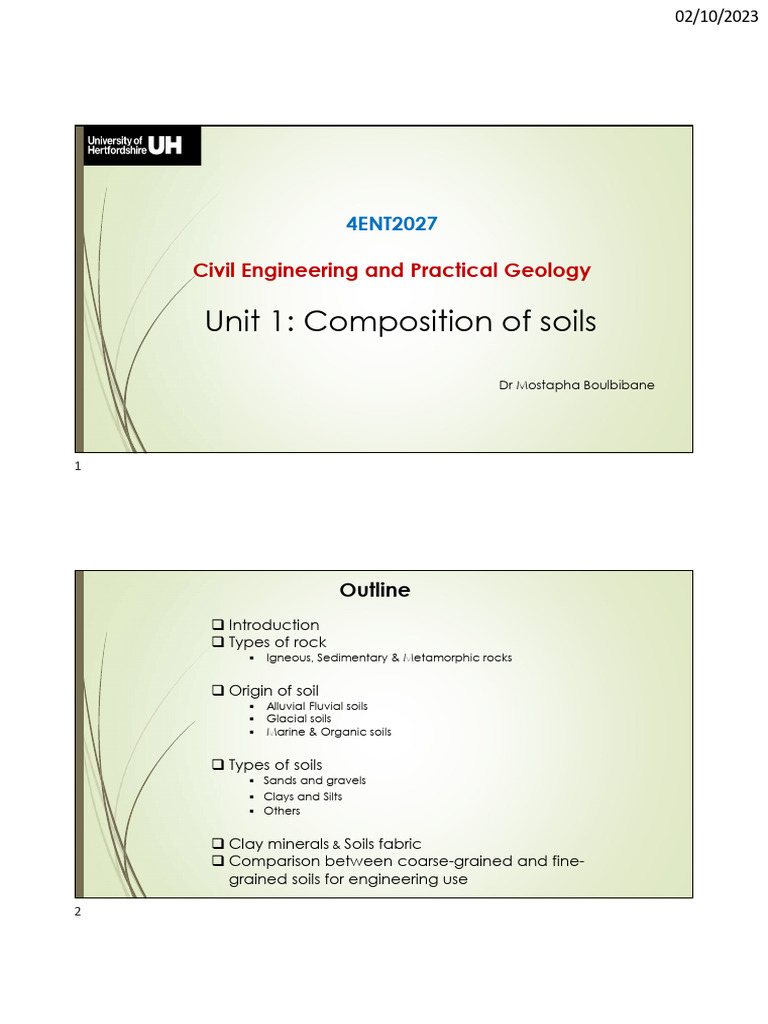 Composition of Soils | PDF | Sedimentary Rock | Rock (Geology)