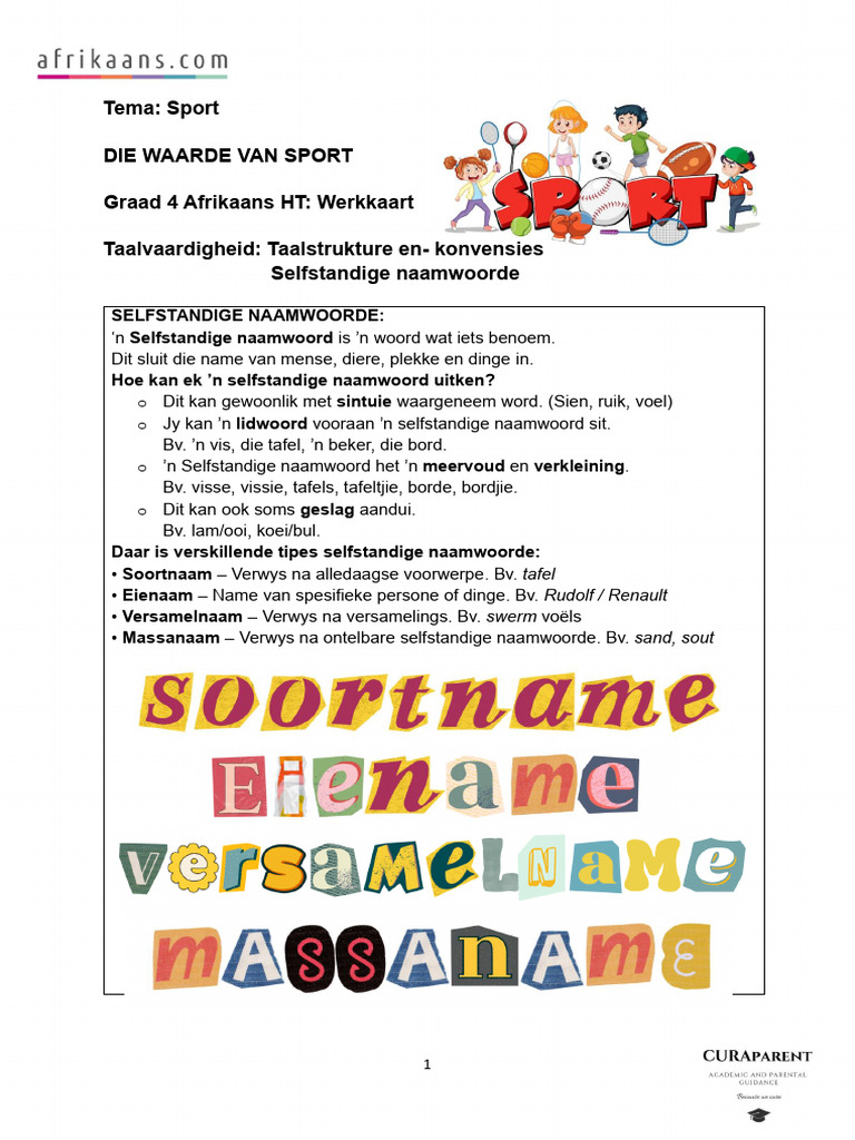 9. Afrikaans HT Graad 4 -Taalstrukture en -Konvensies Selfstandige ...
